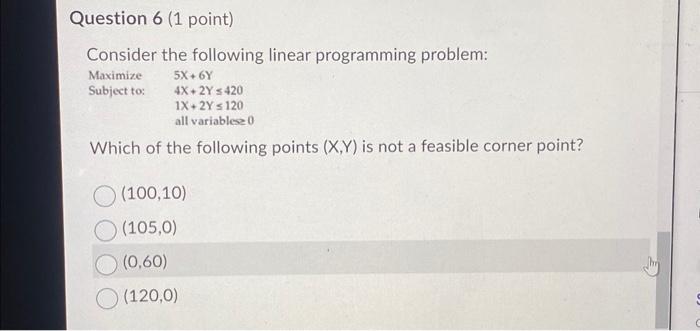 Solved Consider the following linear programming problem: | Chegg.com
