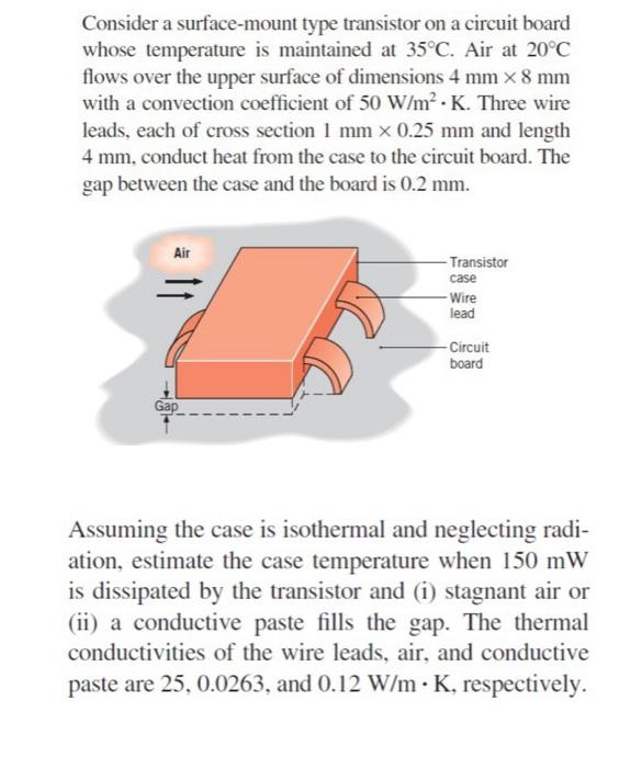 Solved Consider a surface-mount type transistor on a circuit | Chegg.com