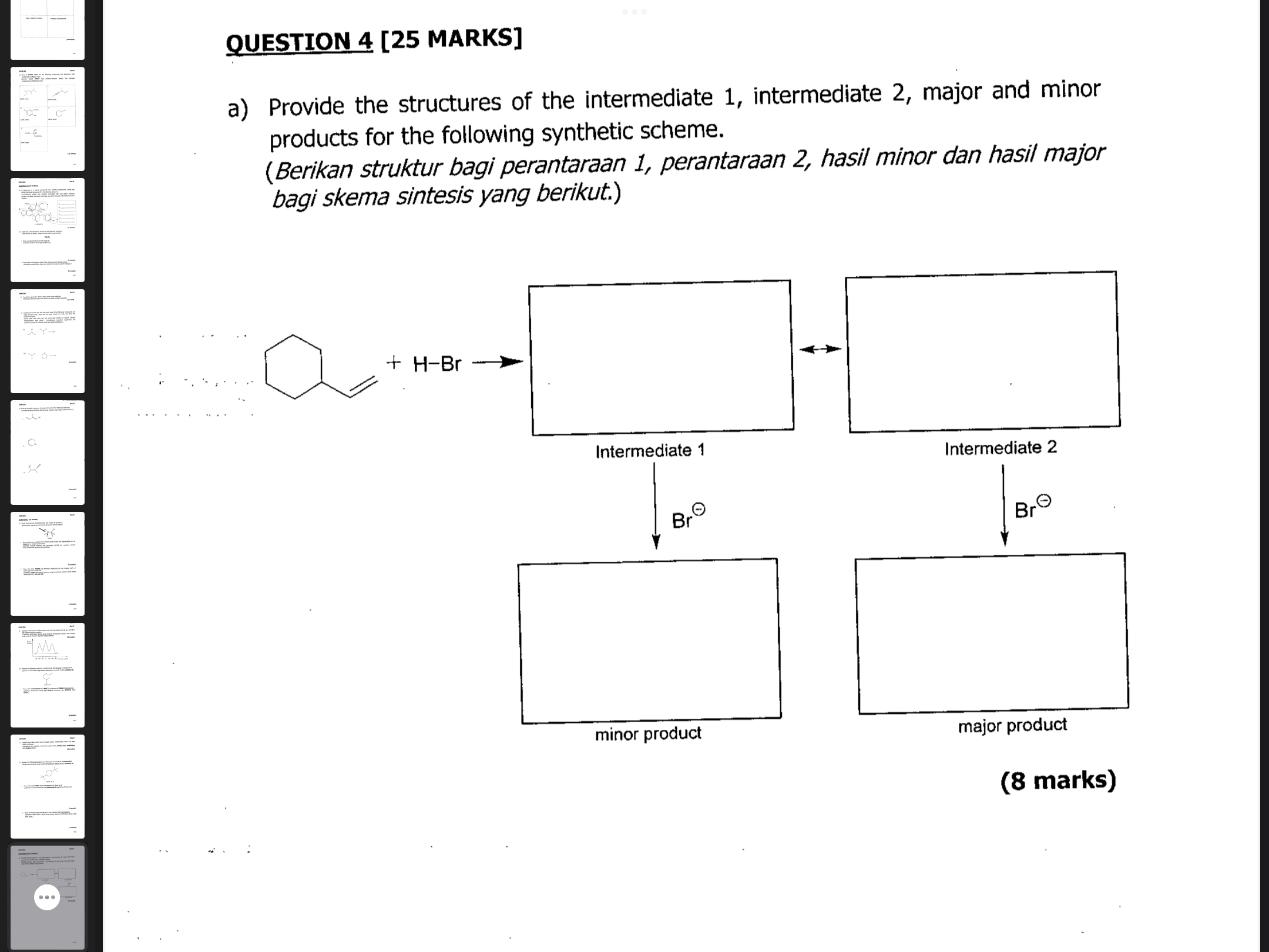 QUESTION 4 [25 ﻿MARKS]a) ﻿Provide the structures of | Chegg.com