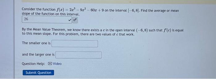 Solved Consider the function f(x)=2x3−9x2−60x+9 on the | Chegg.com