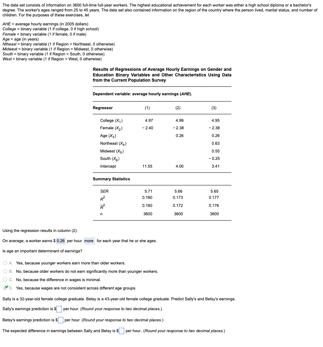 Solved The data set consists of information on 3600 | Chegg.com