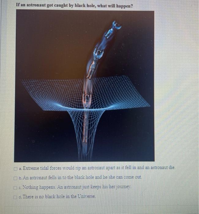 Solved QUESTION 1 What can escape from a black hole? a Isaac | Chegg.com