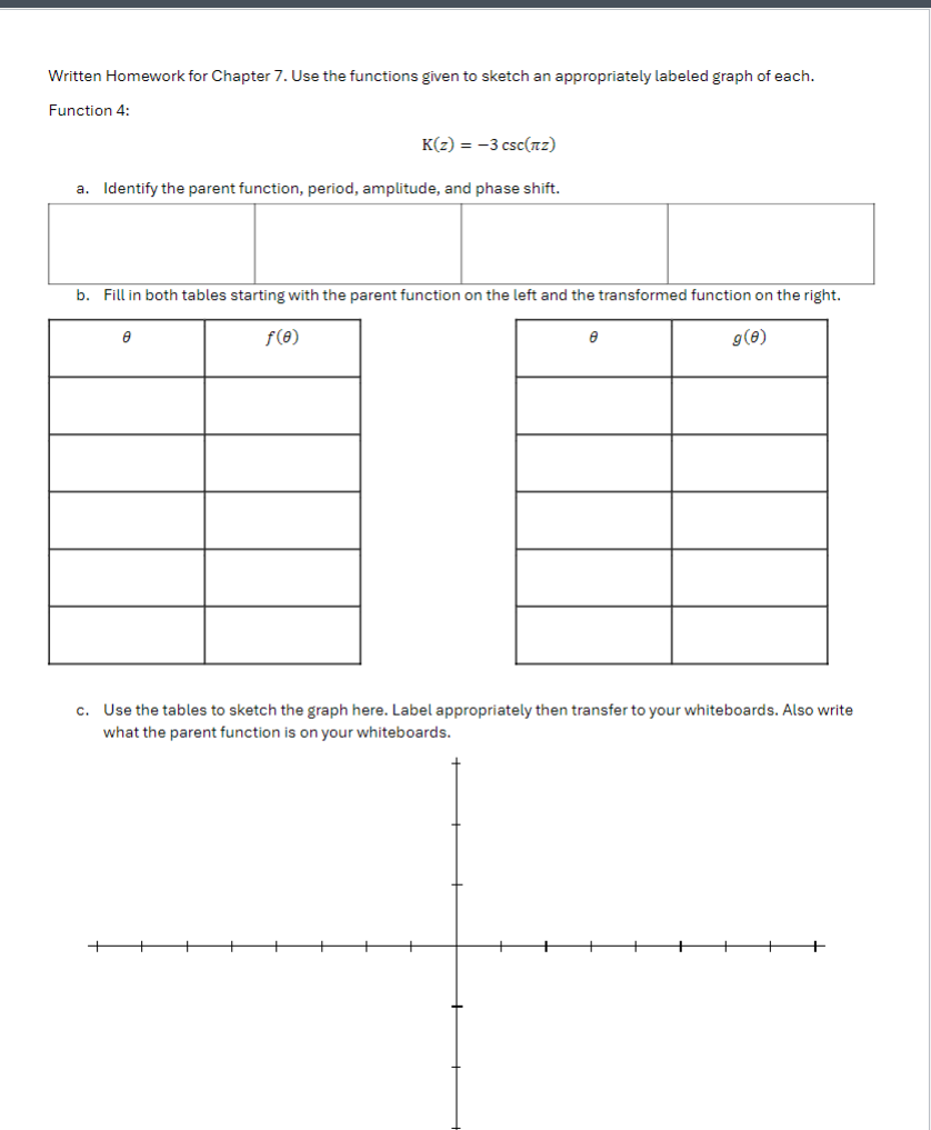 Solved Written Homework for Chapter 7. ﻿Use the functions | Chegg.com