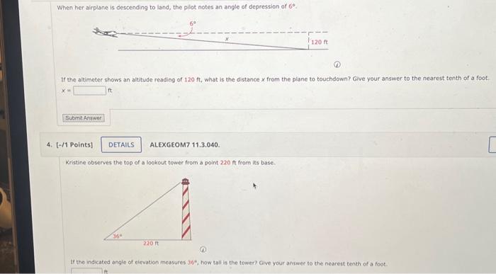 Solved When her alrplane is descending to land, the pilot | Chegg.com