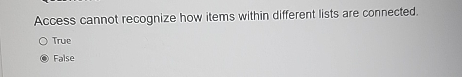 Solved Access cannot recognize how items within different | Chegg.com