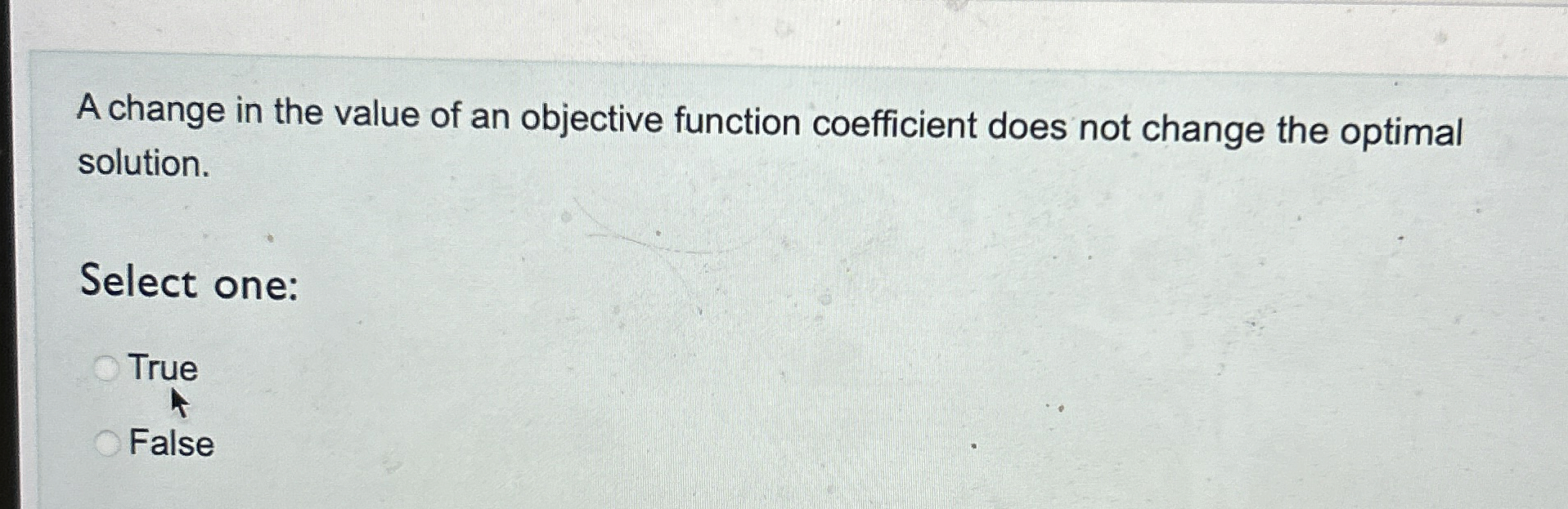 Solved A change in the value of an objective function | Chegg.com