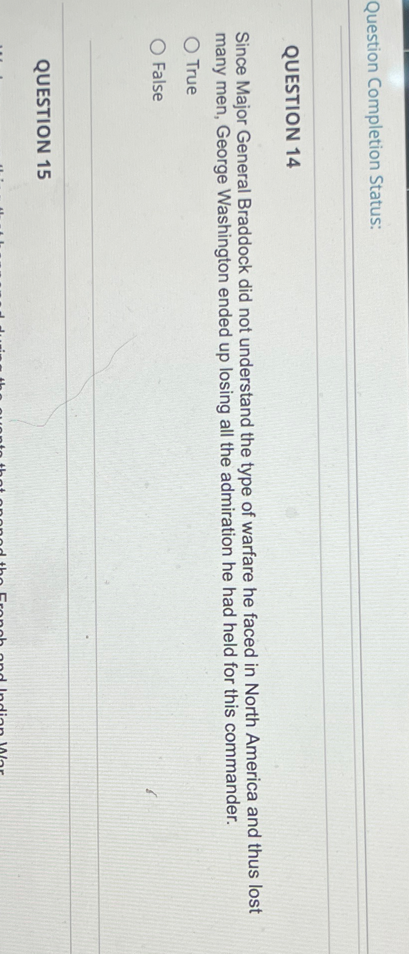 Solved Question Completion Status:QUESTION 14Since Major | Chegg.com
