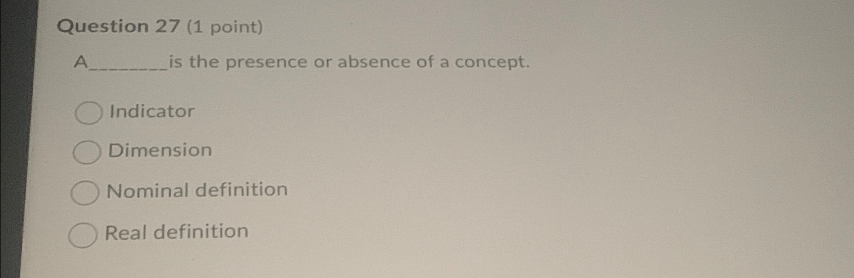 Solved Question 27 (1 ﻿point)A is the presence or absence of | Chegg.com