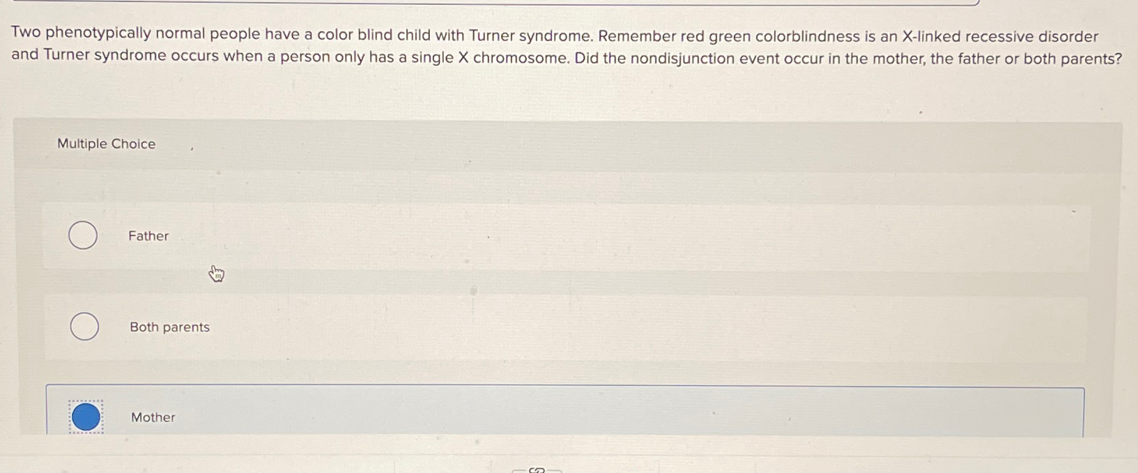 Solved Two phenotypically normal people have a color blind | Chegg.com