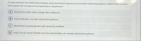 Solved A study examines the relationship between early | Chegg.com
