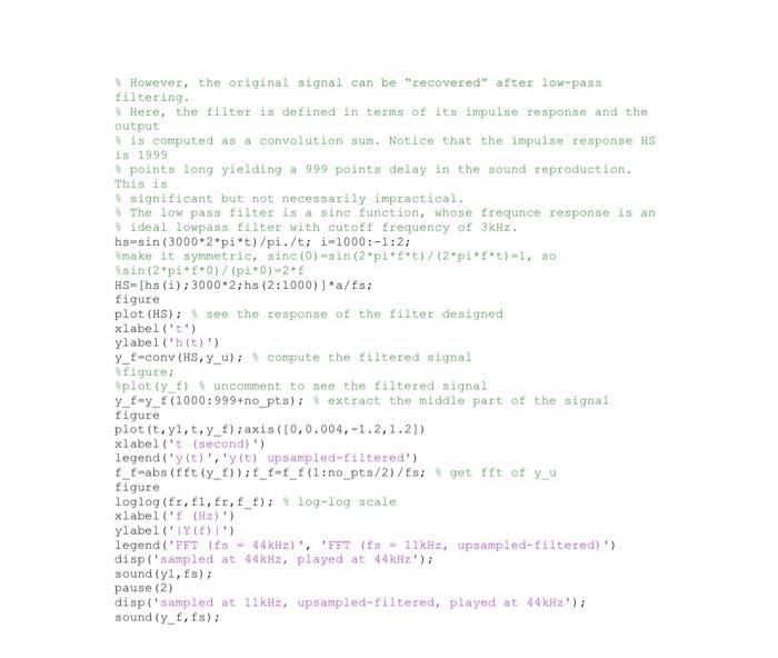 Task 4 In the MATLAB code provided in Section 7 of | Chegg.com