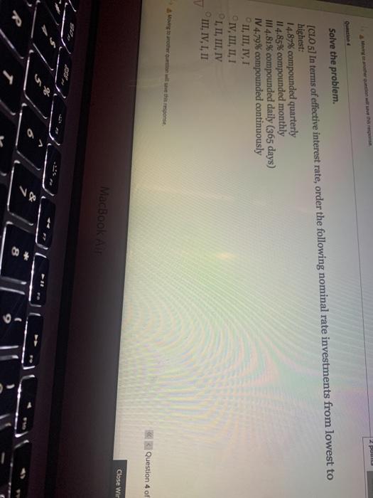 Solved NOW Question 4 Solve the problem. [CLO 5] In terms of | Chegg.com