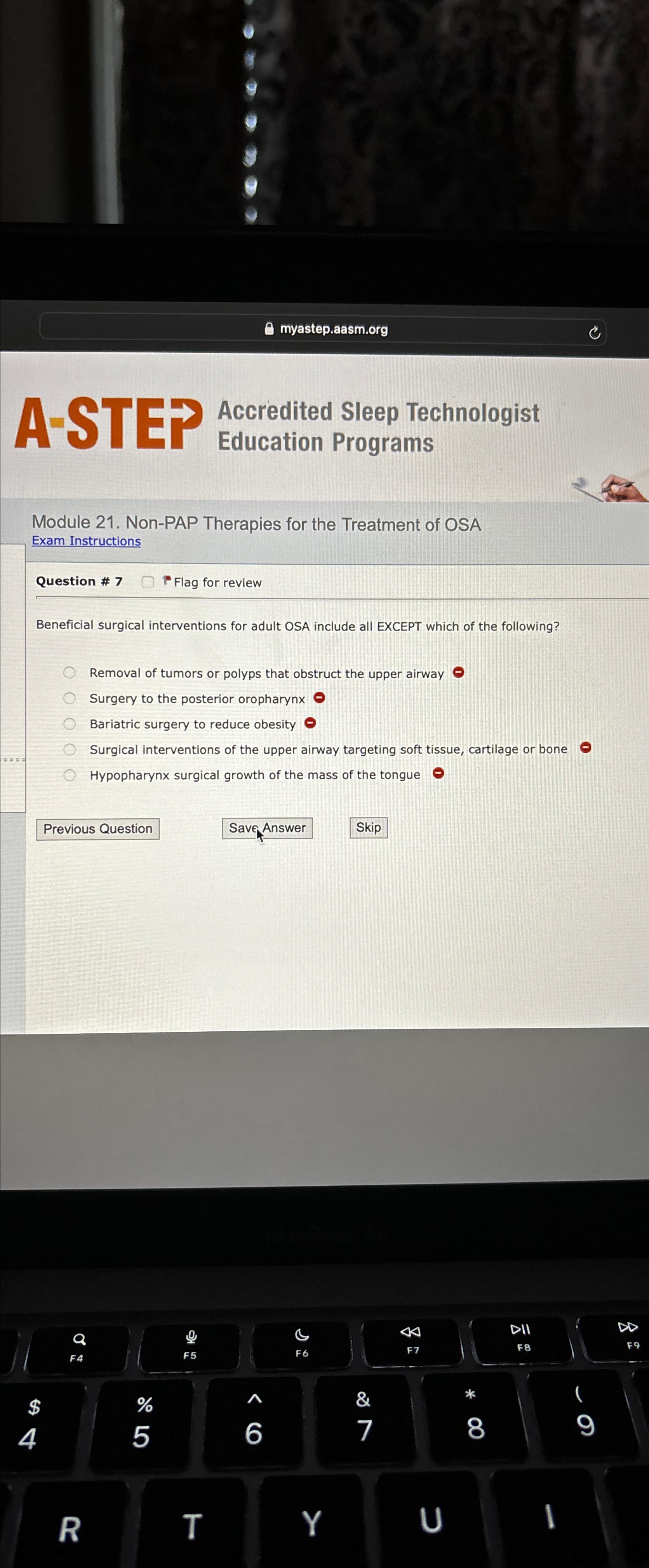 Solved A-STEPAccredited Sleep Technologist Education | Chegg.com