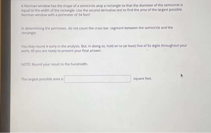 Solved A Norman window has the shape of a semicircle atop a | Chegg.com