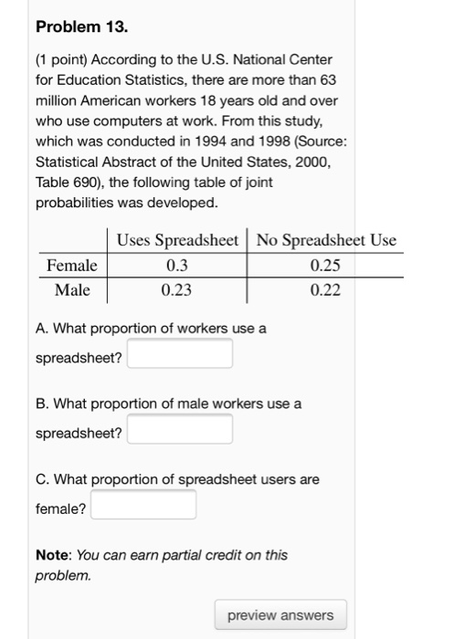 Solved Problem 13. (1 point) According to the U.S. National | Chegg.com