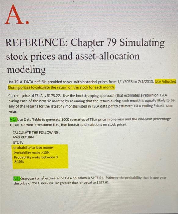 REFERENCE: Chapter 79 Simulating stock prices and | Chegg.com