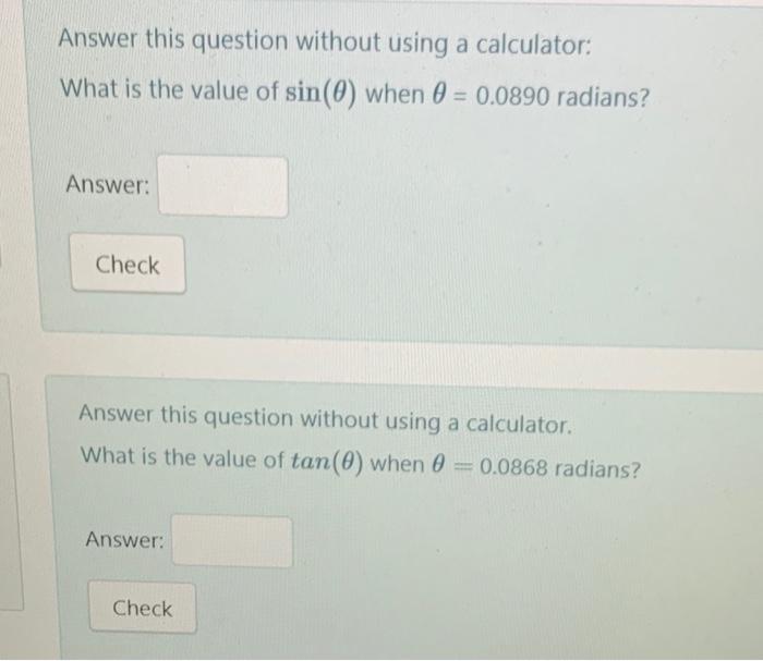 Solved Answer this question without using a calculator: What | Chegg.com