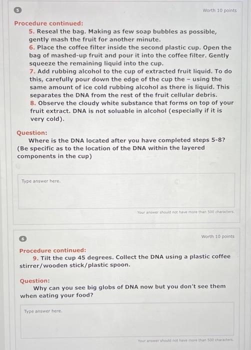 Solved Activity 2: DNA Extraction Materials Required 1 | Chegg.com