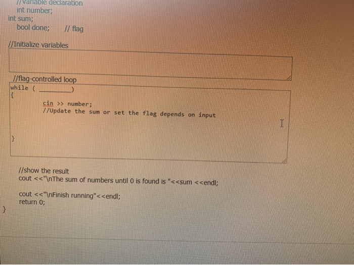 Solved Complete the following program: his environment | Chegg.com
