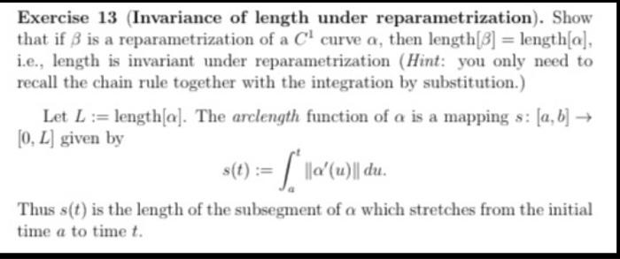 Solved Exercise 13 (Invariance of length under | Chegg.com