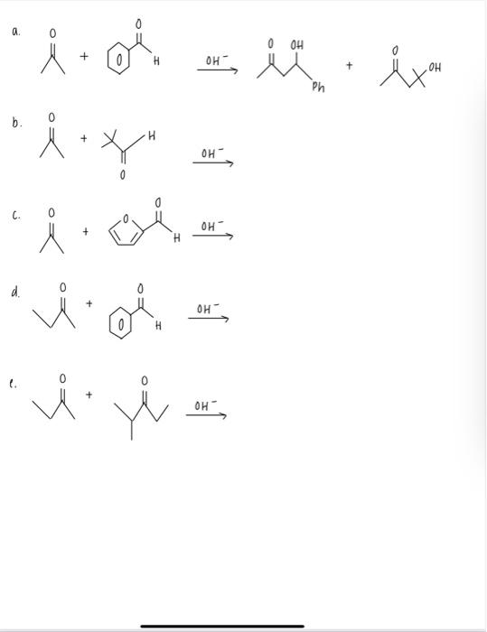 Solved a. \\( \\stackrel{\\mathrm{OH}^{-}}{\\longrightarrow} | Chegg.com