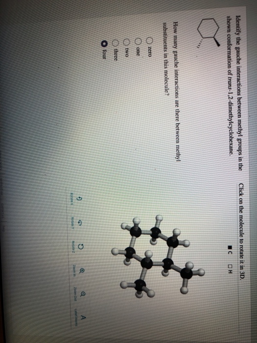 Solved Identify the gauche interactions between methyl | Chegg.com