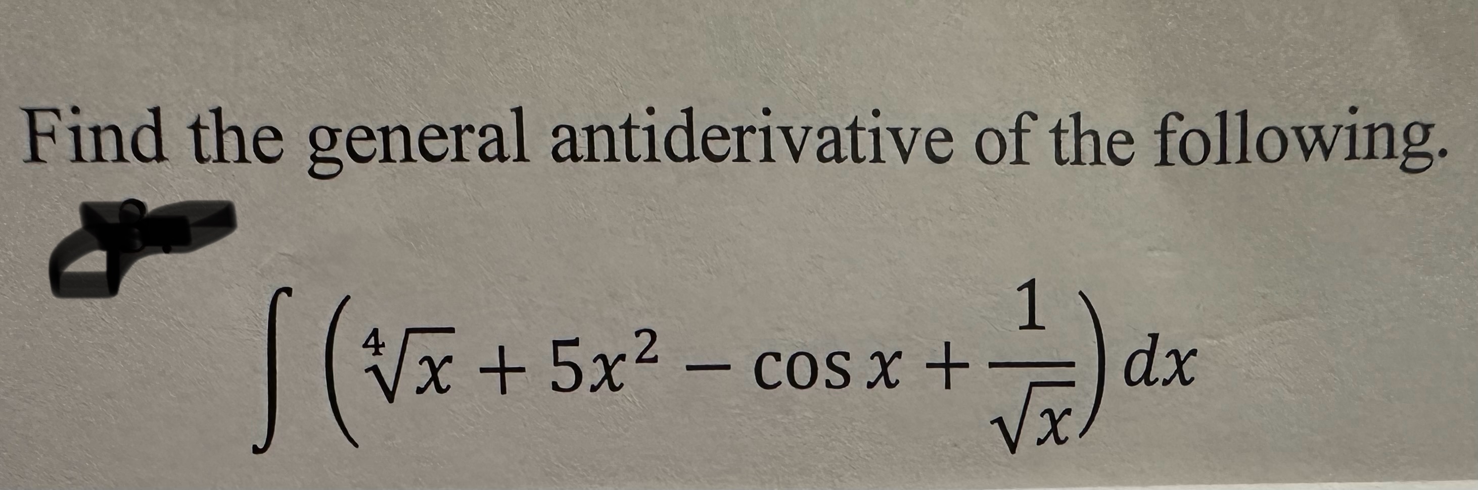 Solved Find The General Antiderivative Of The