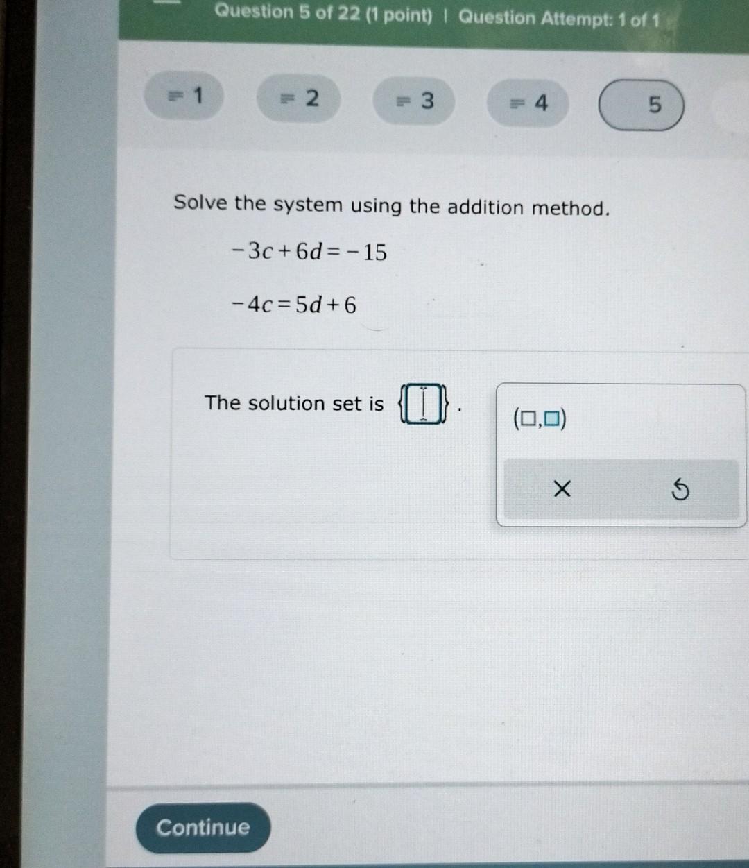 Solved Solve the system using the addition method. | Chegg.com