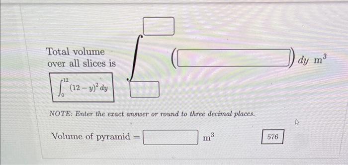 Solved Give an equation representing the volume of the slice | Chegg.com