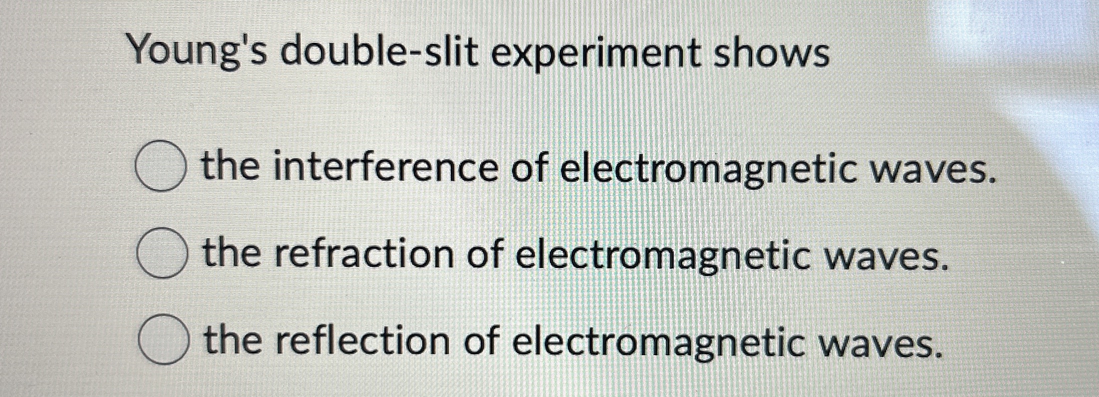 Solved Young's double-slit experiment showsthe interference | Chegg.com