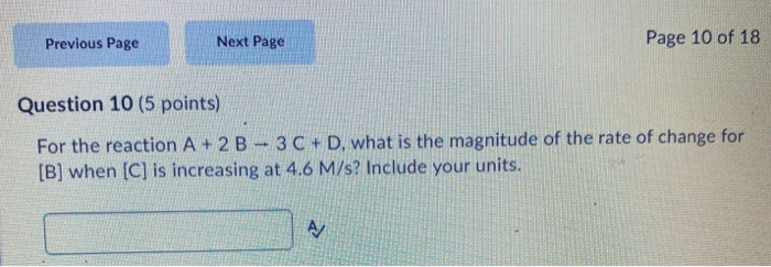 Solved Previous Page Next Page Page 10 of 18 Question 10 (5 | Chegg.com