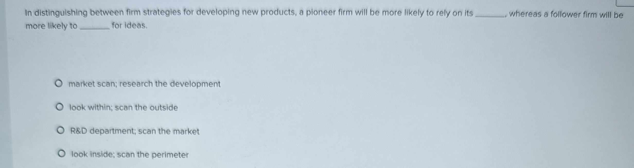 Solved In distinguishing between firm strategies for | Chegg.com