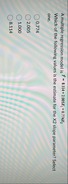 Solved A multiple regression model is | Chegg.com