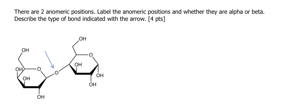 Solved There are 2 ﻿anomeric positions. Label the anomeric | Chegg.com