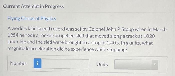 Solved Current Attempt in Progress Flying Circus of Physics | Chegg.com