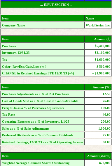 OUTPUT SECTION ... \begin{tabular}{|c|c|c|c|c|c|} | Chegg.com