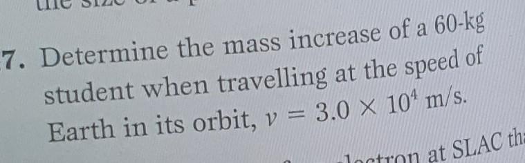 Solved Determine the mass increase of a 60−kg student when | Chegg.com