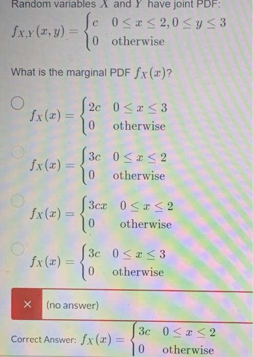 Solved Random variables X and Y have joint PDF: | Chegg.com