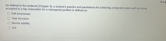 Solved As defined in the textbook [Chapter 4], ﻿a student's | Chegg.com