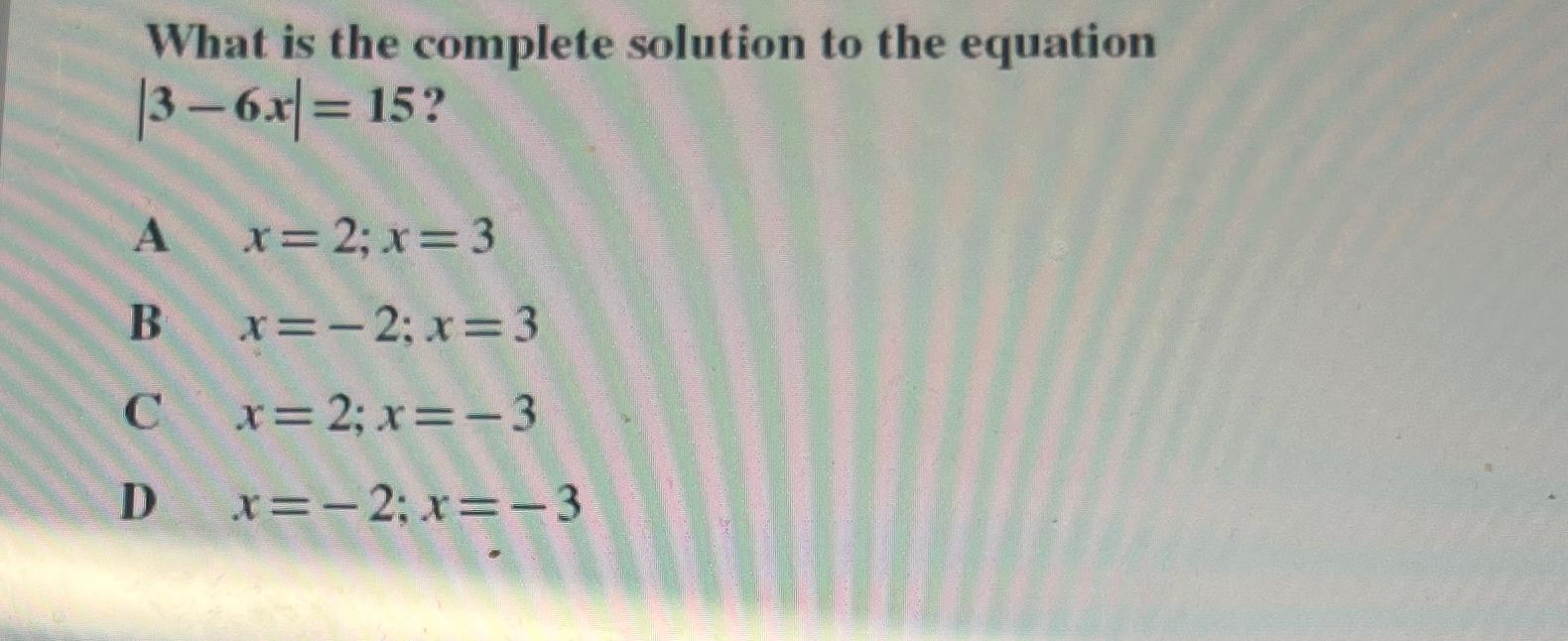 Solved What is the complete solution to the | Chegg.com