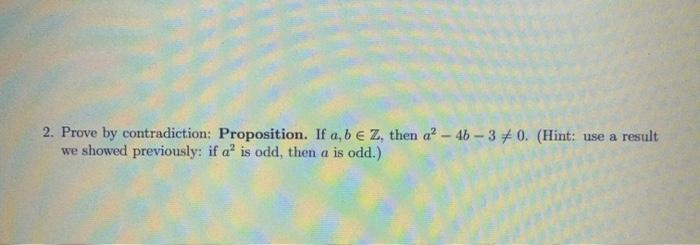 Solved 1. Prove by contradiction: Proposition. If n is odd, | Chegg.com Solved 1. Prove by contradiction: Proposition. If n is odd, | Chegg.com