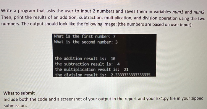 Solved Write a program that asks the user to input 2 numbers | Chegg.com