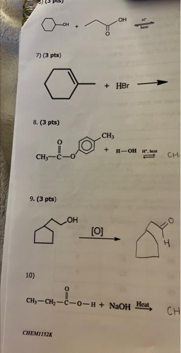 Solved 7) (3 pts) 8. (3 pts) 9. (3 pts) 10) | Chegg.com Solved 7) (3 pts) 8. (3 pts) 9. (3 pts) 10) | Chegg.com