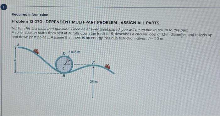 Solved Required information Problem 13.070 - DEPENDENT | Chegg.com