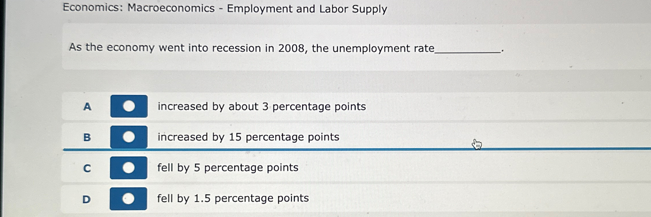 Solved Economics: Macroeconomics - ﻿Employment and Labor | Chegg.com