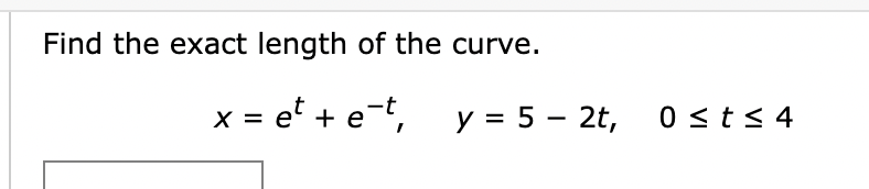 Solved Find the exact length of the | Chegg.com