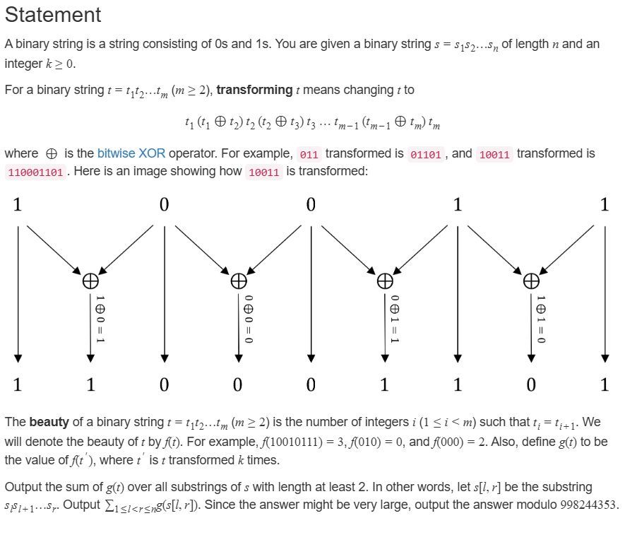 Solved helpStatementA binary string is a string consisting | Chegg.com