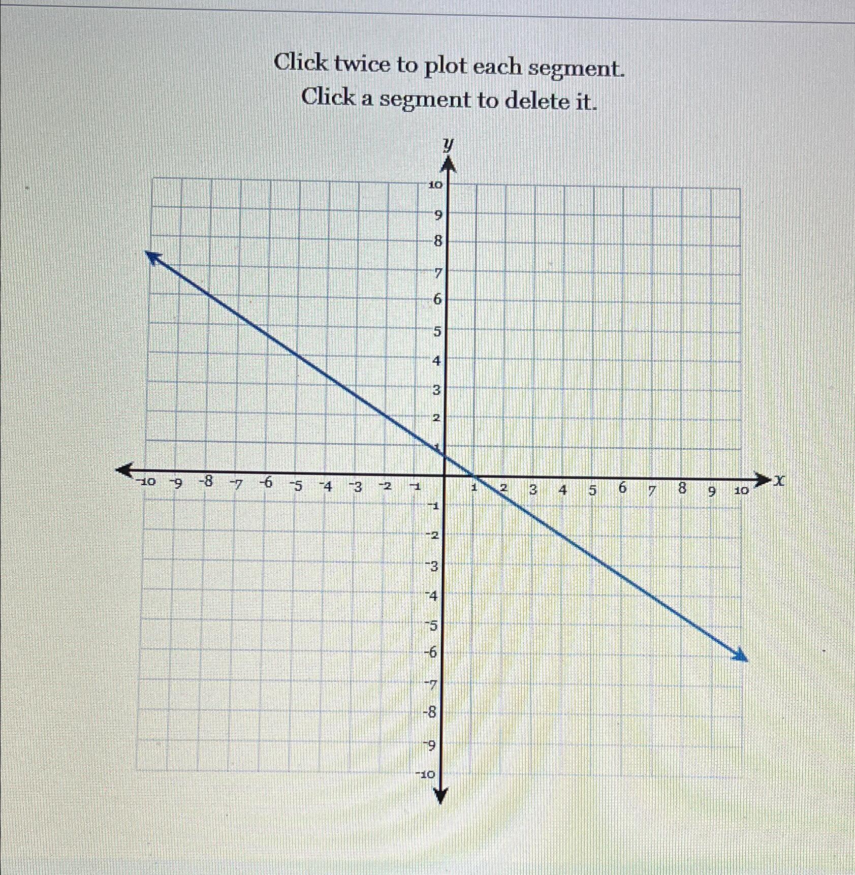 Solved Click Twice To Plot Each Segment Click A Segment To