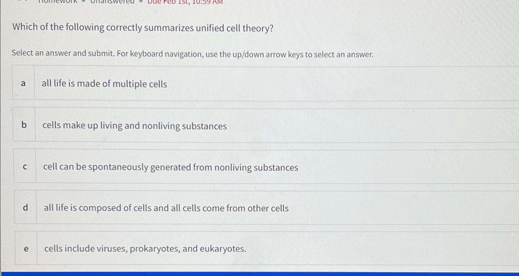 Solved Which of the following correctly summarizes unified | Chegg.com