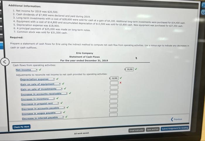 Solved Problem 11-55A Preparing a Statement of Cash Flows | Chegg.com